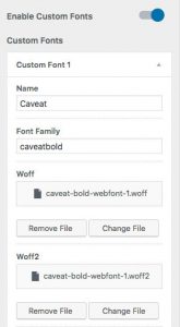 Custom Fonts Integration - Page Builder Framework