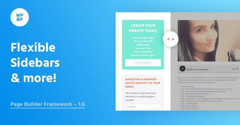Flexible Sidebars - Page Builder Framework