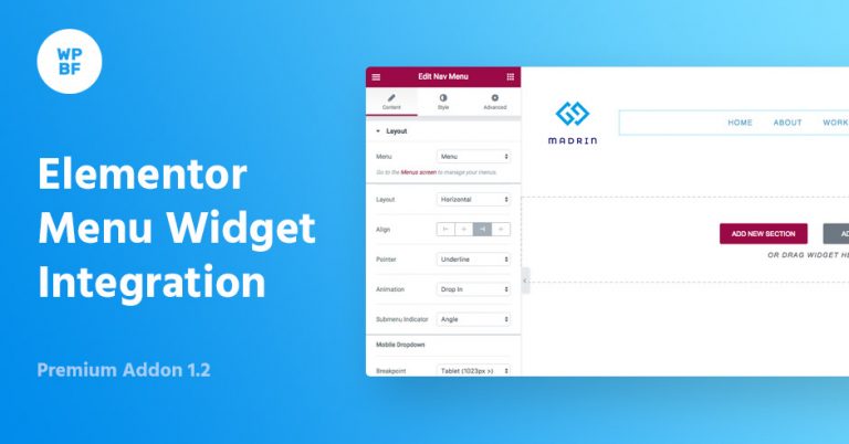Introducing: Elementor Nav Menu Integration - Page Builder Framework
