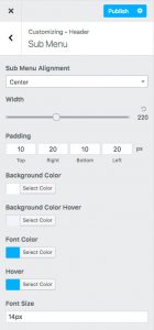 Sub Menu - Page Builder Framework