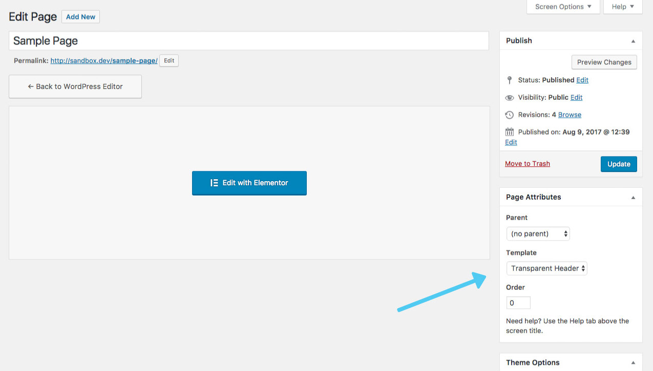 Transparent Header - Page Builder Framework for WordPress